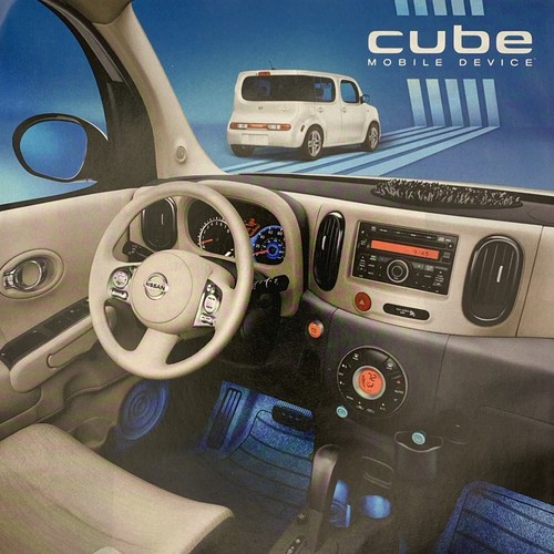2009 Nissan Cube Mobile Device PRINT AD White Car Interior Promo Art ...