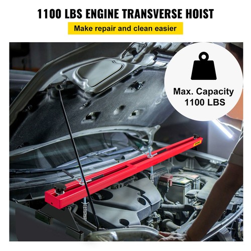 1100lbs Engine Support Bar Motor Transverse Lifter Dual Hook Cross ...