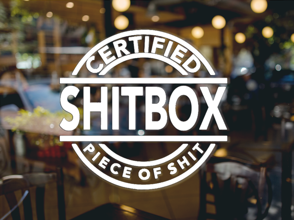 Certified SHITBOX Car Window Decal Graphic Truck Bumper Laptop Sticker ...