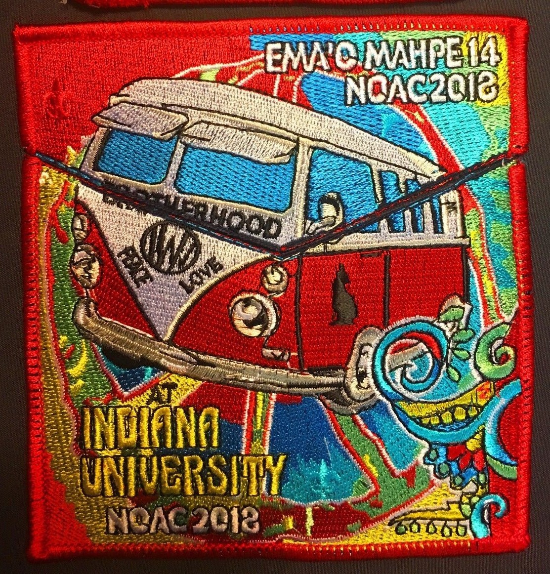 OA EMA'O MAHPE LODGE 14 BSA 2018 NOAC 2-PATCH HIPPIE 2023 VAN FLOWER ...