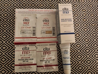 Elta MD Skin Recovery Essence Toner & Night Mask Travel Size + 4 spf46 ...