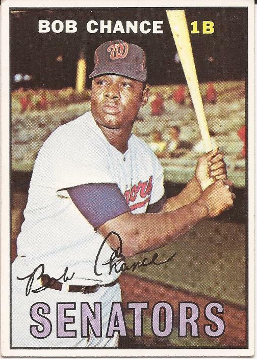 1967 Topps # 349 - BOB CHANCE - WASHINGTON SENATORS - SET BREAK | eBay