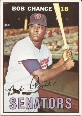1967 Topps # 349 - BOB CHANCE - WASHINGTON SENATORS - SET BREAK | eBay