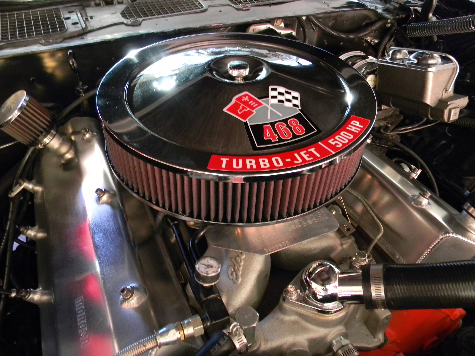 BB or SB Turbo-Jet or Turbo-Fire-AIR CLEANER DECAL Set•Any CID•Any HP ...