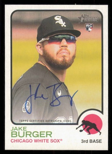 2022 Topps Heritage Jake Burger RC Rookie Auto #ROA-JB | eBay