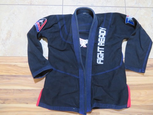 Ju Jitsu GI Jacket Martial Arts Fight Ready Black Red Gray Red Blue Sz ...