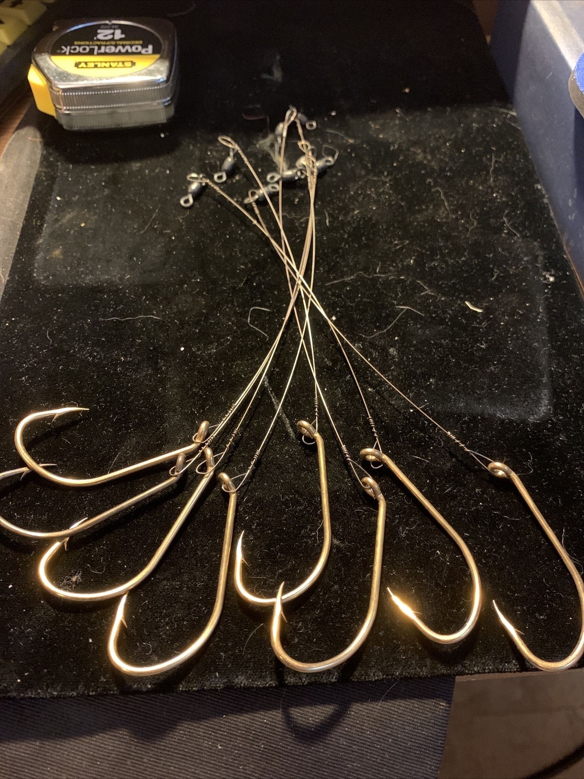 Wire Snelled Gold Cod Fishing Rigs 8/0 Eagle Claw 8 pcs | eBay