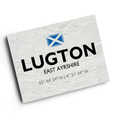 A4 PRINT - Lugton, East Ayrshire, Scotland - Lat/Long NS4152 | eBay UK