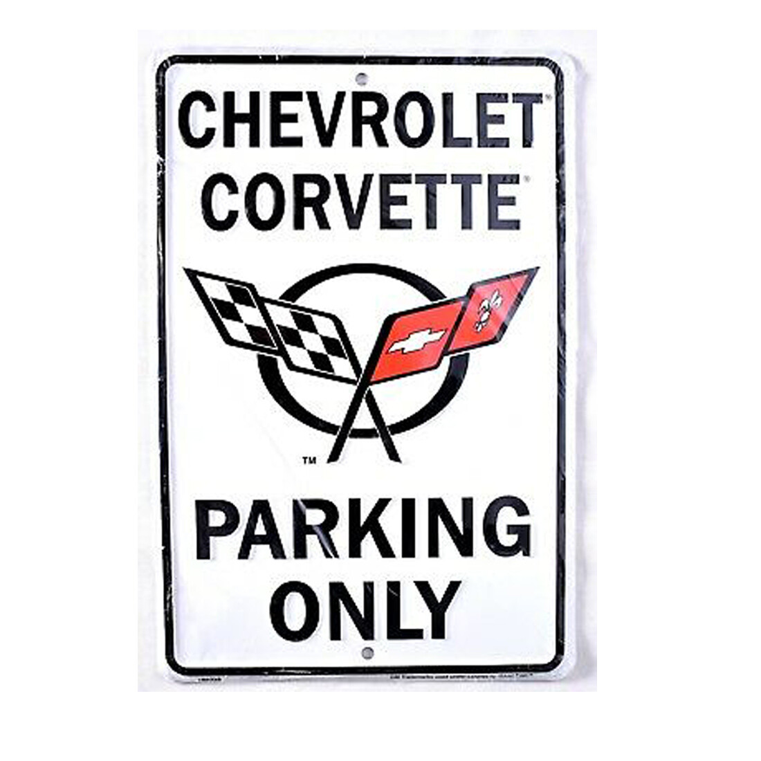 chevrolet chevy corvette parking only street tag aluminum sign GM ...