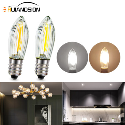 E10 LED Replacement Bulb 14-55V 110V 220V White Warm White top candle ...