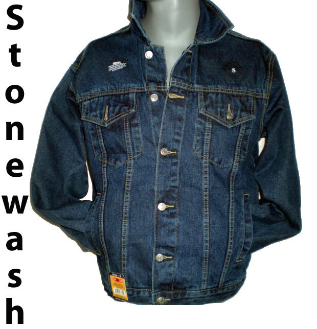 Aztec Denim Jeans jackets Stonewash Lightwash Black Casual Jeans Jacket ...