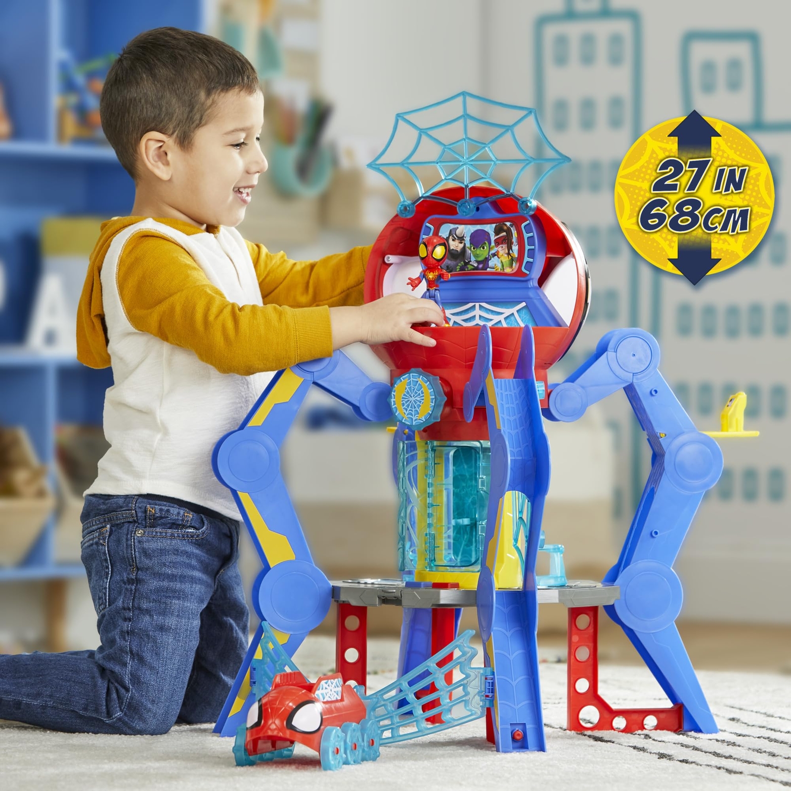 Spidey and His Amazing Friends Web-Spinners Web-Quarters Kids Playset ...