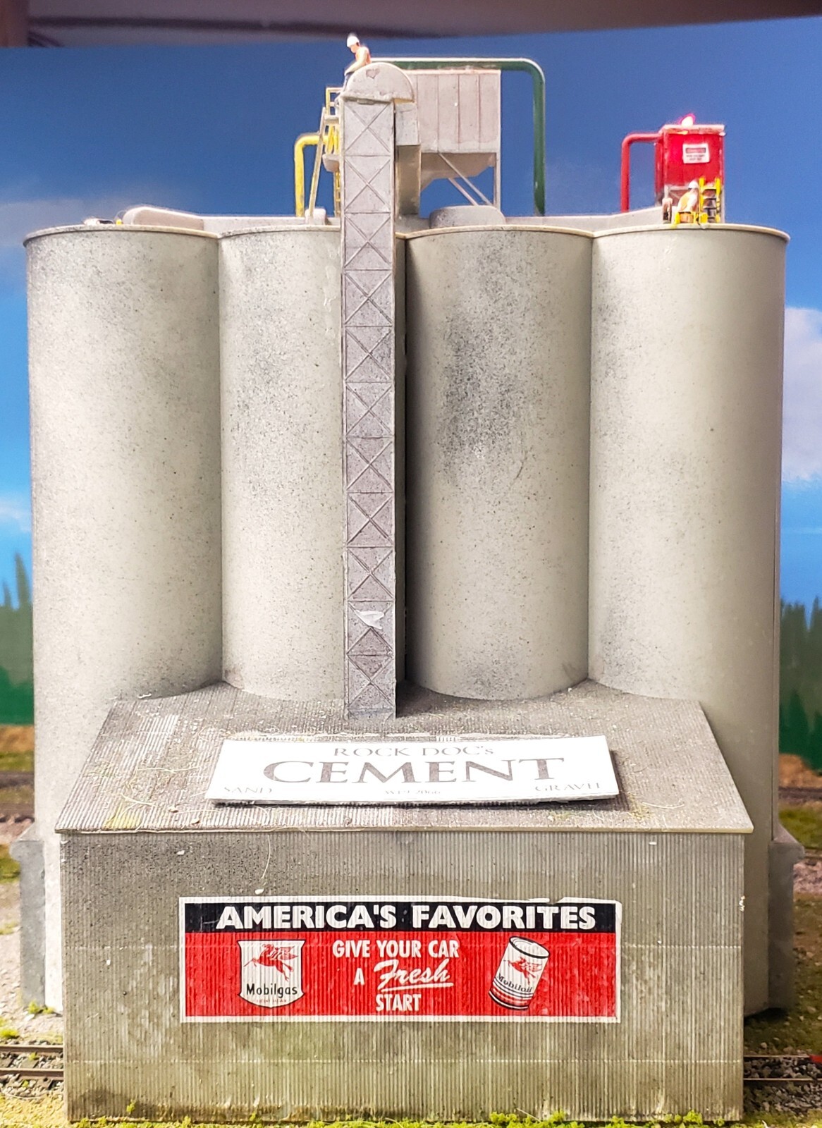 "HO Scale" Building Background Flat / Front 2D "Cement Factory HO ...