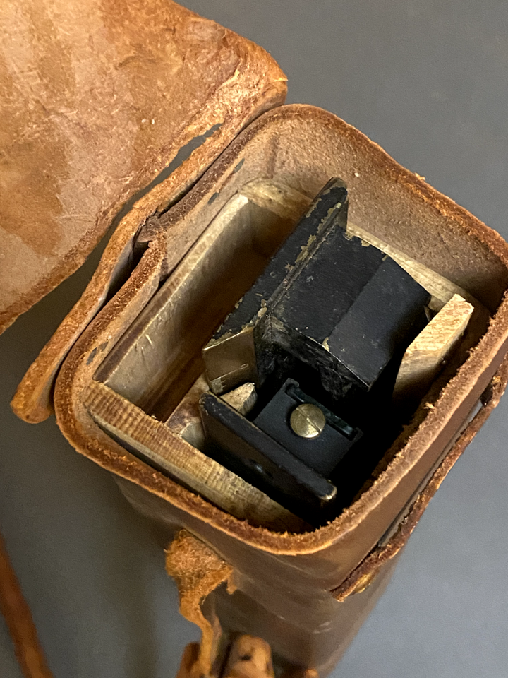 WWII US Army Engineer Map Reading Level With Leather Case 40s WW2 Read ...