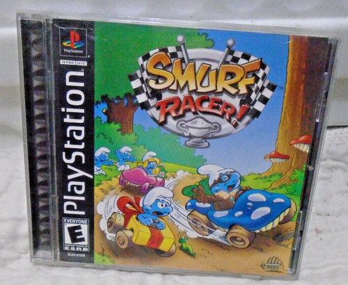 Sony PlayStation 1 PS1 Smurf Racer! Black Label Game Complete Tested ...