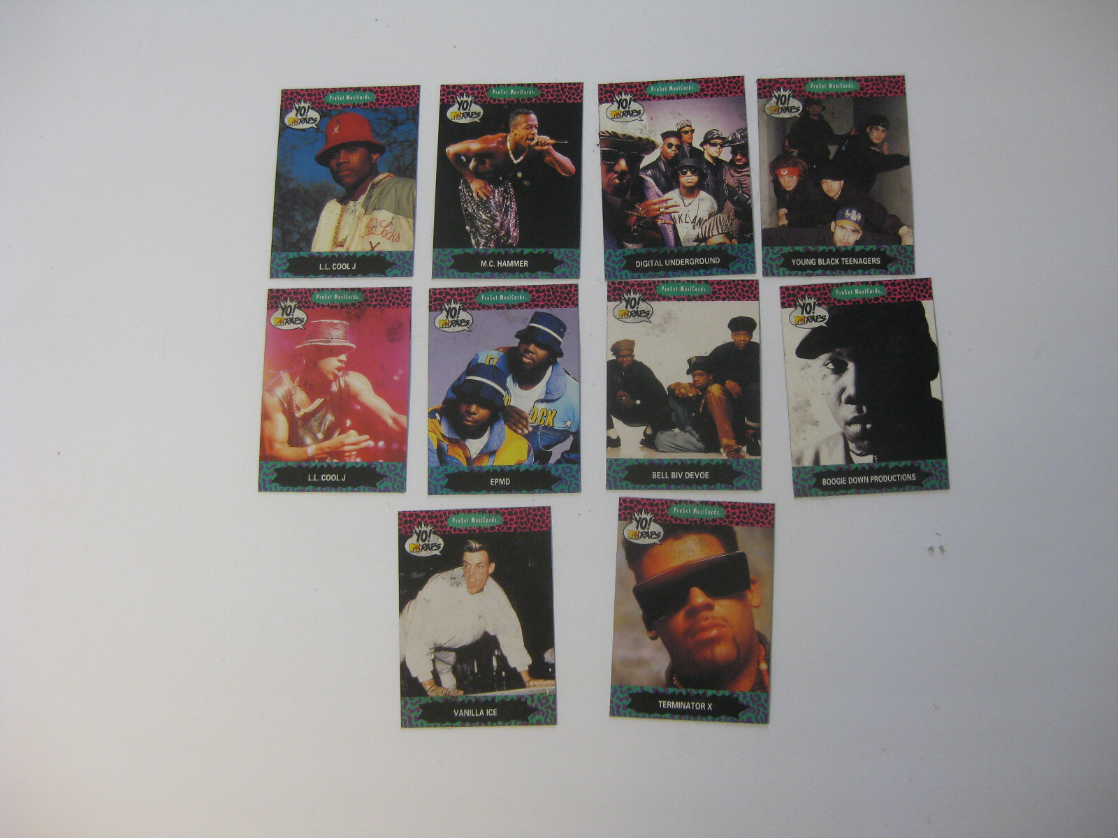 1991 Pro Set Yo! MTV Rapsset of 10 music trading cards | eBay