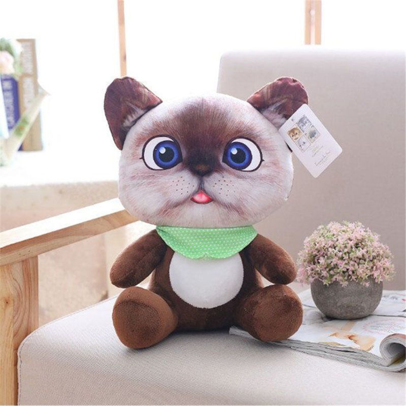 20cm Plush Stuffed Toy with Sitting Posture 3D Face Nursery Room Supply ...
