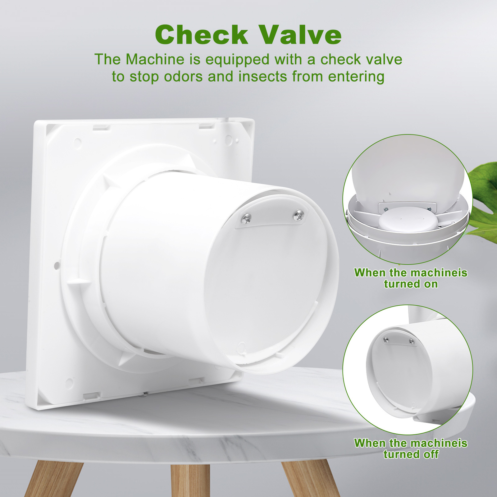 Badlüfter Ventilator Wandlüfter Leise Weiß WC 100mm, Abluft für Wand ...