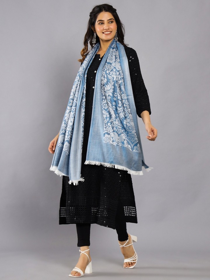 Pashmina Paisley Silk Shawl Wrap Cashmere Wool Feel Silky Stole Scarf ...