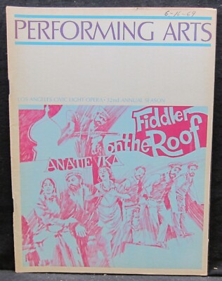 Fiddler on the Roof (Harry Goz) - Program LA Music Center 1969 | eBay