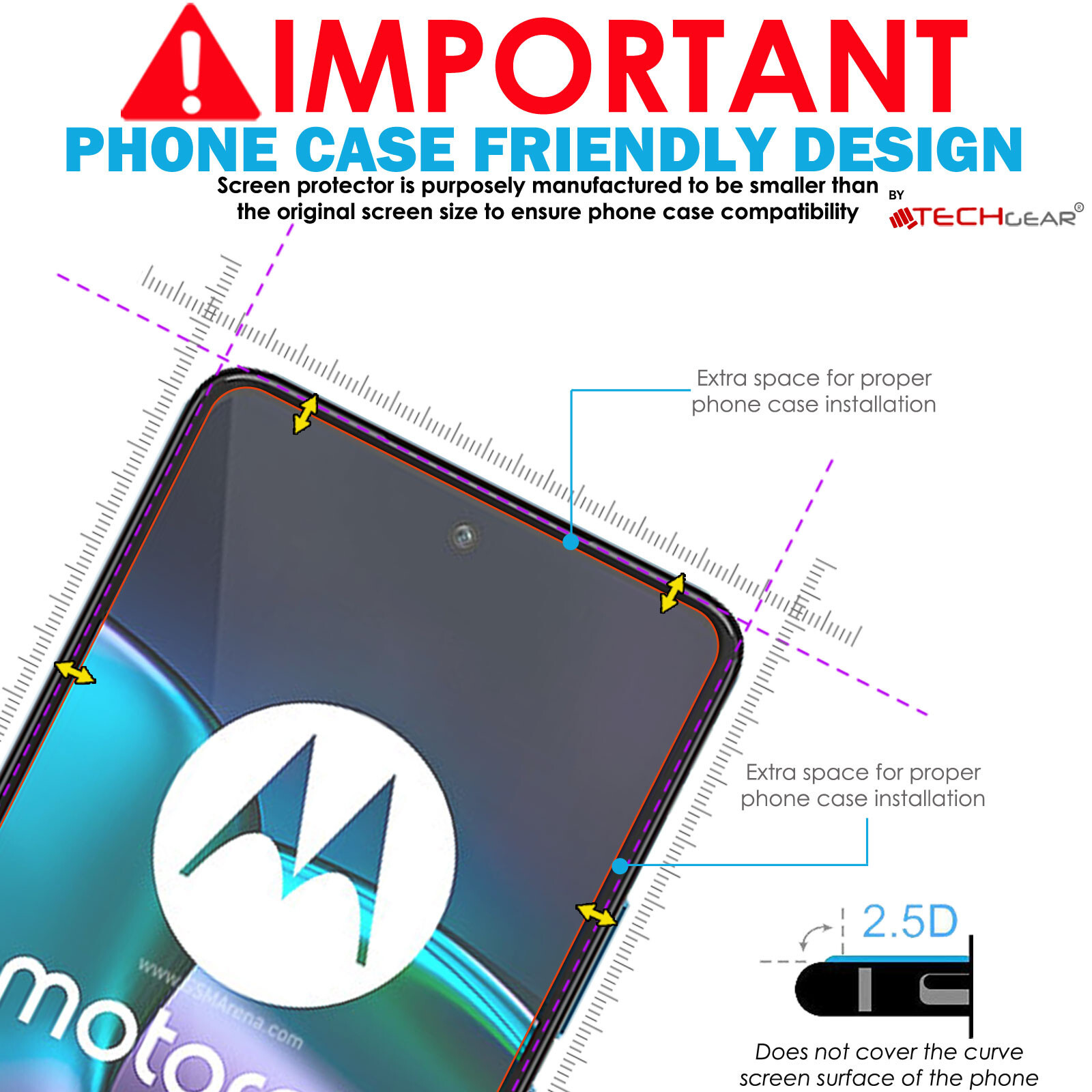 TECHGEAR TEMPERED GLASS Screen Protector for Motorola Moto G13, G23, G53 5G | eBay UK
