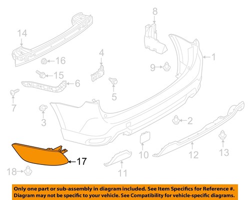 SUBARU OEM 19-23 Forester Rear Bumper Bumper Components-Reflector ...