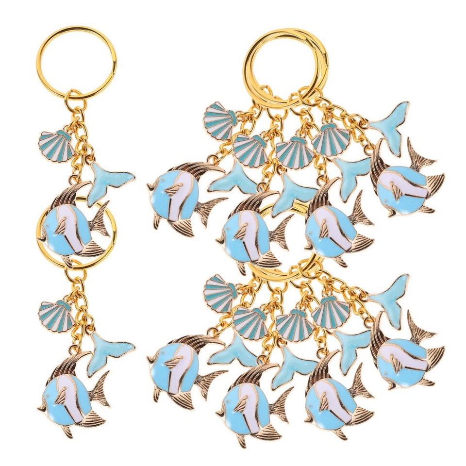 10 Pcs Ocean Theme Keychain Baby Cute Pendant Birthday Party Favor ...