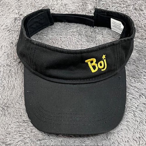 Bojangles Hat Cap Strap Back Black Embroidered Mens Cotton Sun Visor ...