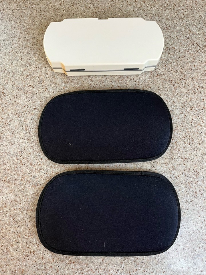 Lot (3) 2 Black Soft PSP OEM Cases 1 White UMD 8 Game Case Storage ...