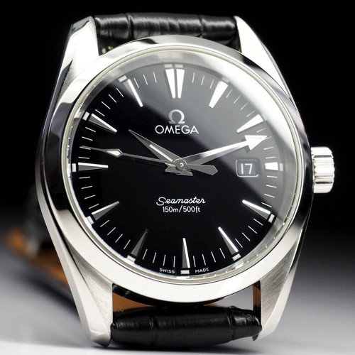 Omega Seamaster Aqua Terra Men’s Quartz 150M Black Dial Used From Japan ...