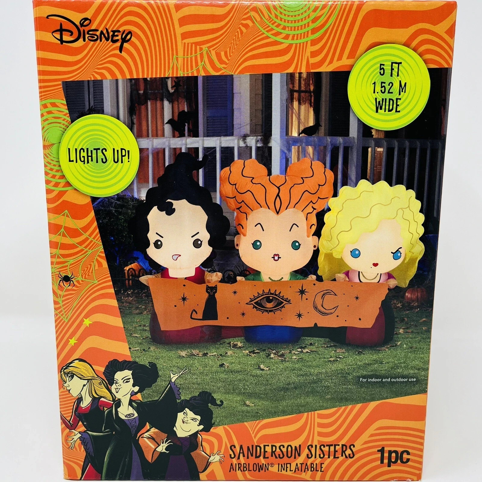 NEW Gemmy Halloween Airblown Inflatable Hocus Pocus Sisters Scene ...