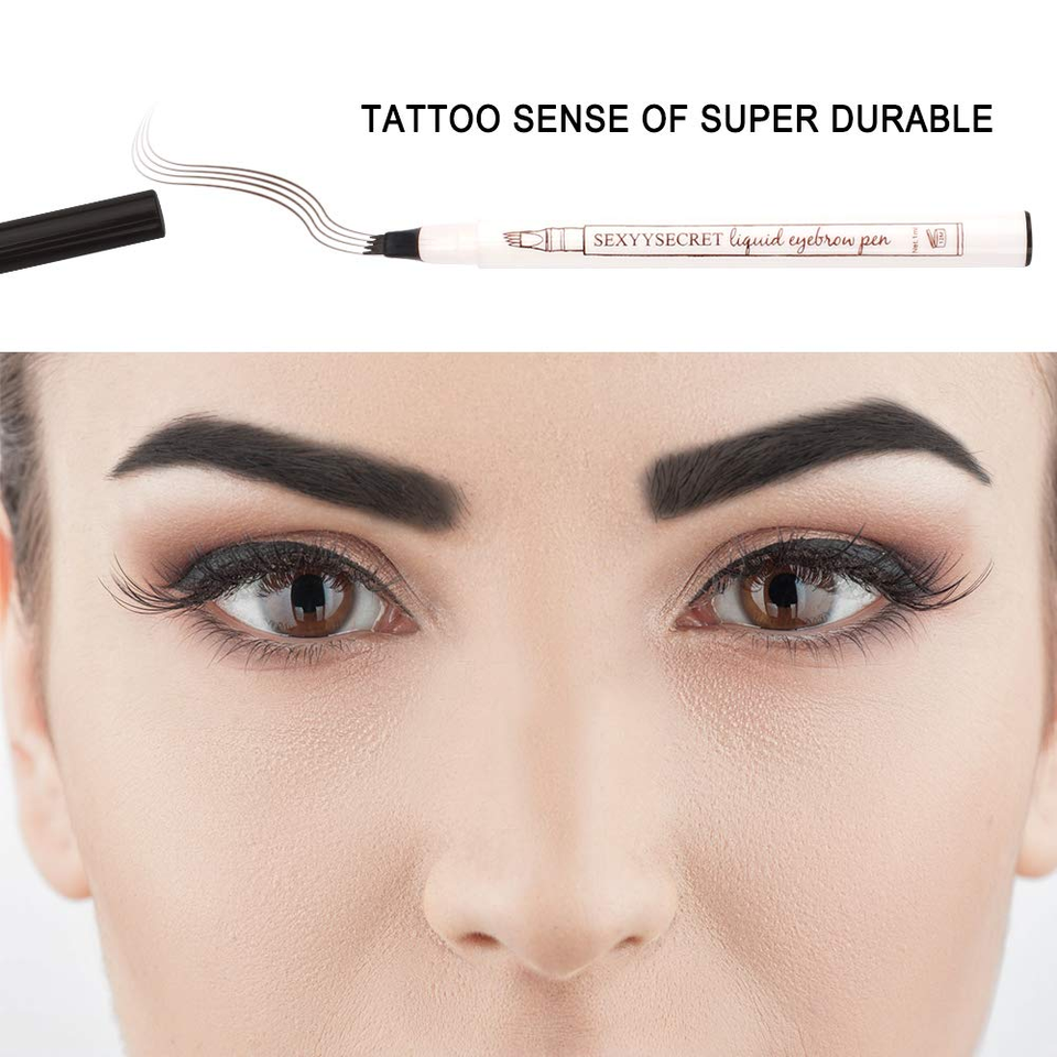 Tatuaje ceja pluma Impermeable Lapiz de Cejas Tattoo Eyebrow Pen para ...