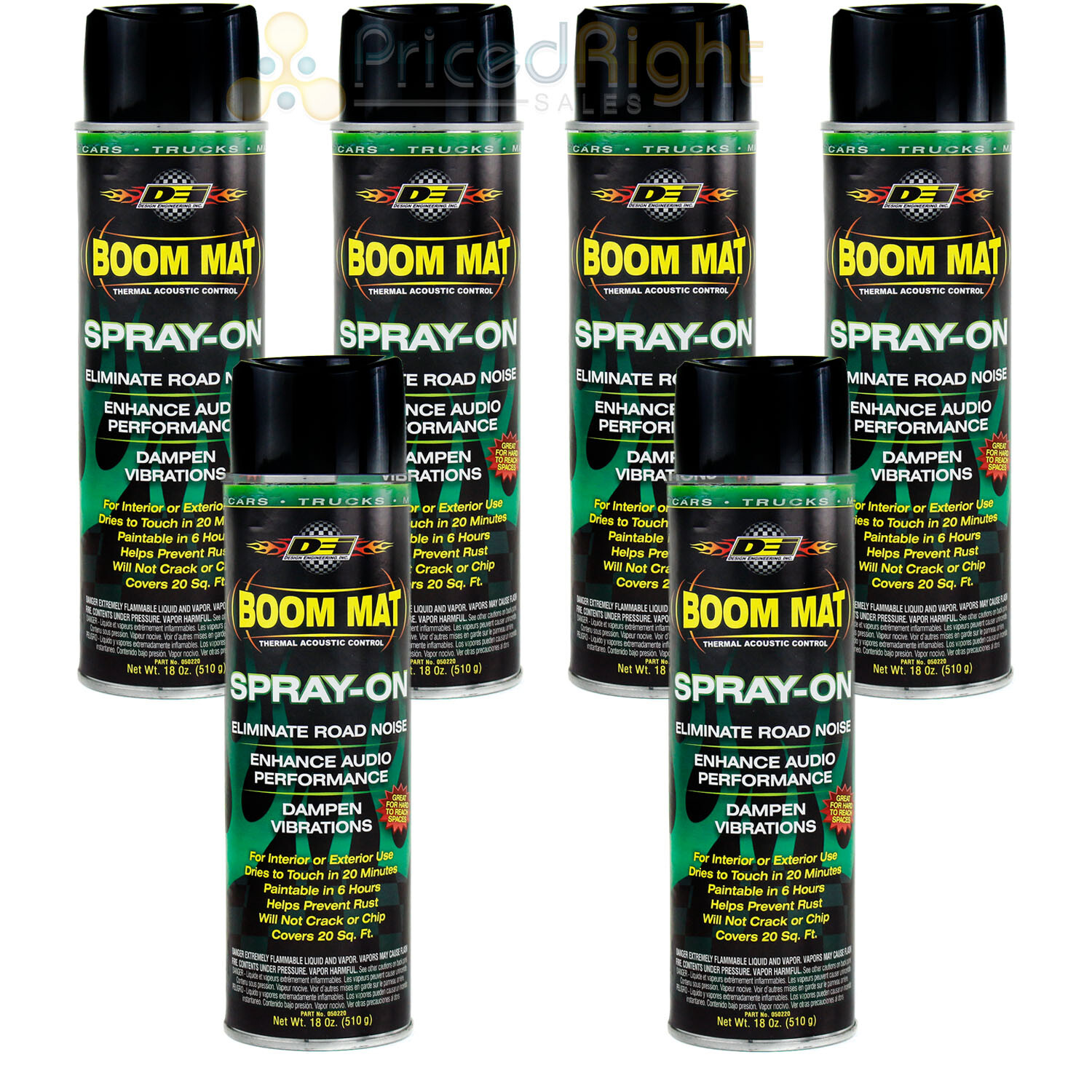 Sound Deadening DEI Boom Mat Spray On 6 Pack Enhance Audio Eliminate ...