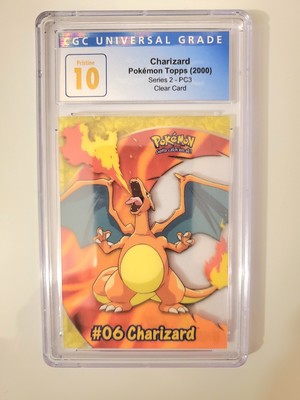 CGC 10 prestine vintage Pokemon Charizard Topps Clear Card PC3 2000 ...