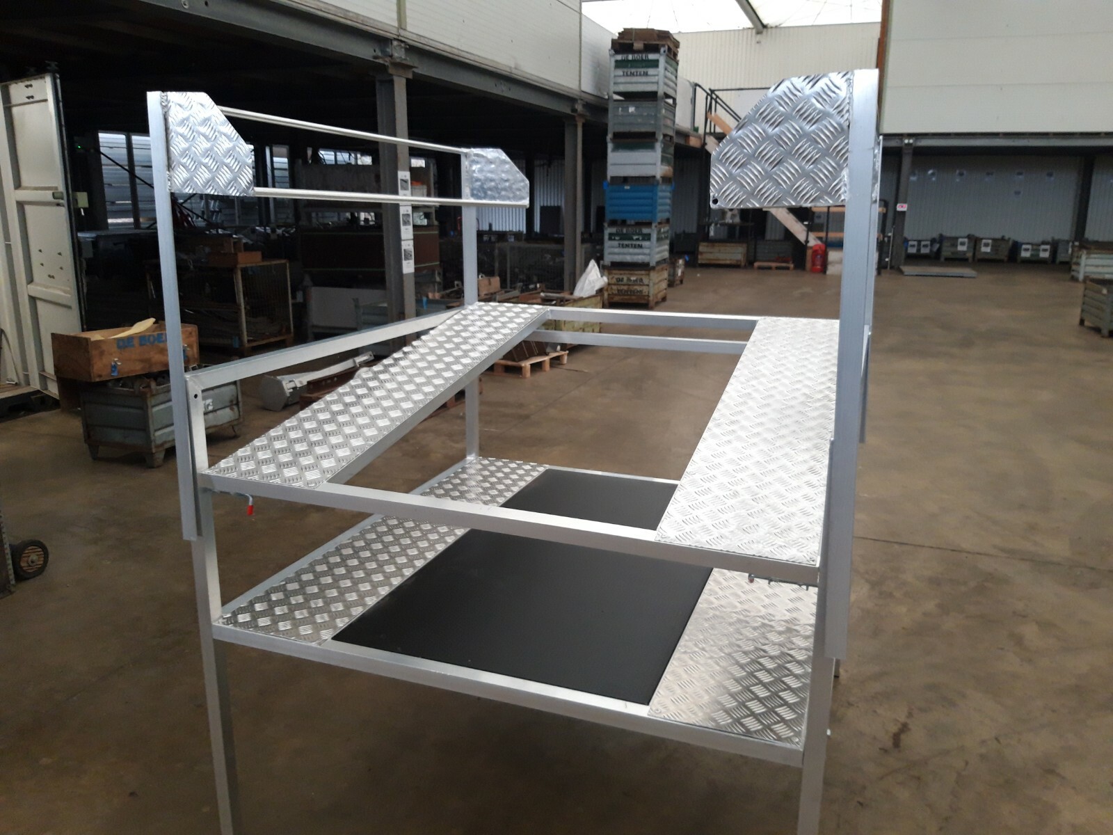 ALUMINIUM KART RACK,shelf,ramp van trailer Bambino/cadet/Tkm/Gearbox ...