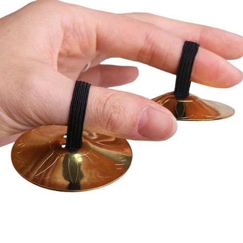 2pcs Musical Instrument Copper Finger Cymbals Belly Dancing Mini ...