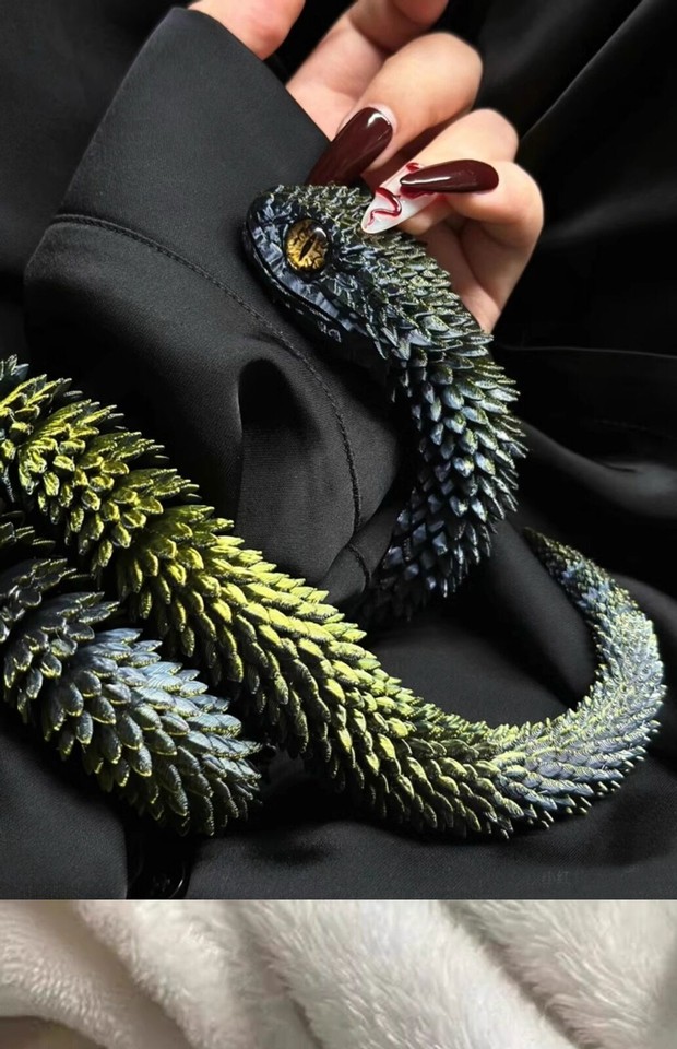 3D Printed Animals Snake Viper Snake Flexible Snake Fidget Toys Desk ...