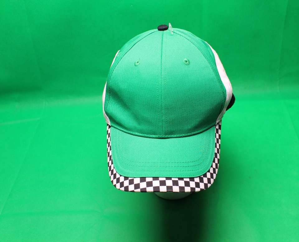 checked Hat cap taxi cab flag green white | eBay