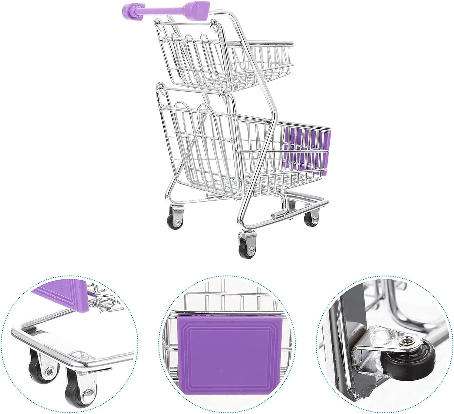 Miniature Shopping Cart Mini Metal Shopping Cart Supermarket Handcart ...