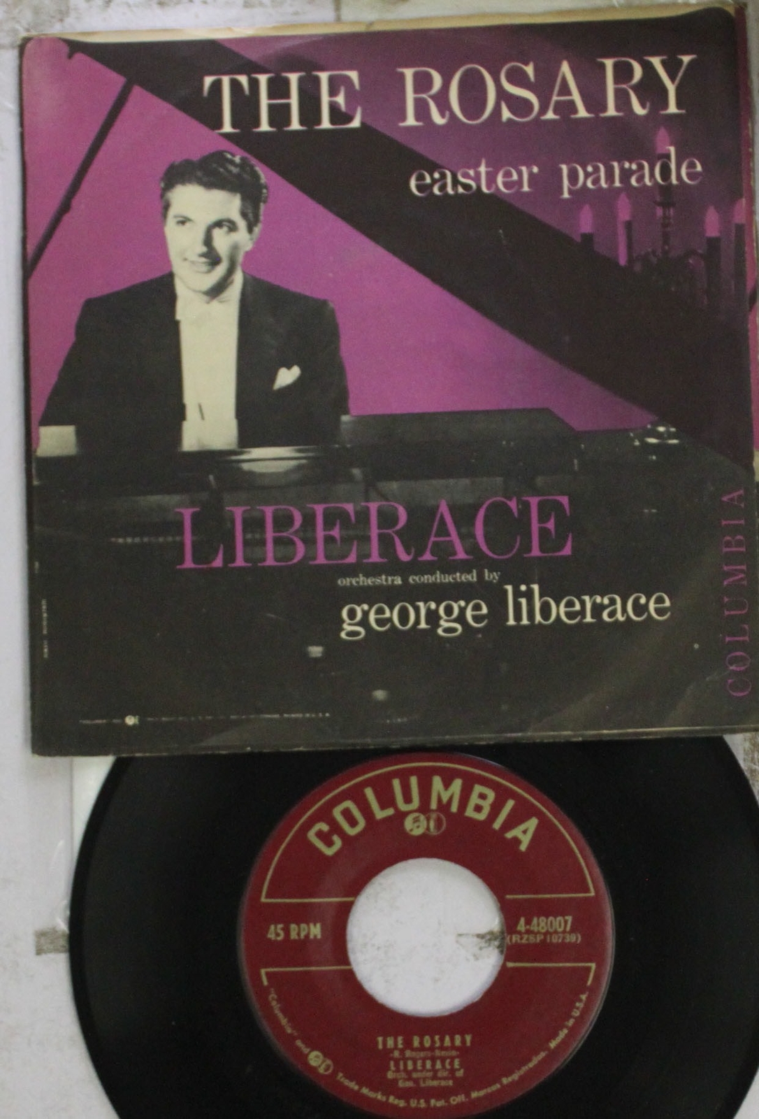 Pop Picture Sleeve 45 George Liberace - Easter Parade / The Rosary On ...