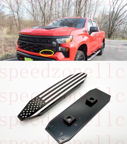 Flag Emblem FITS Chev Silverado custom Trail boss Front grille 2022 ...