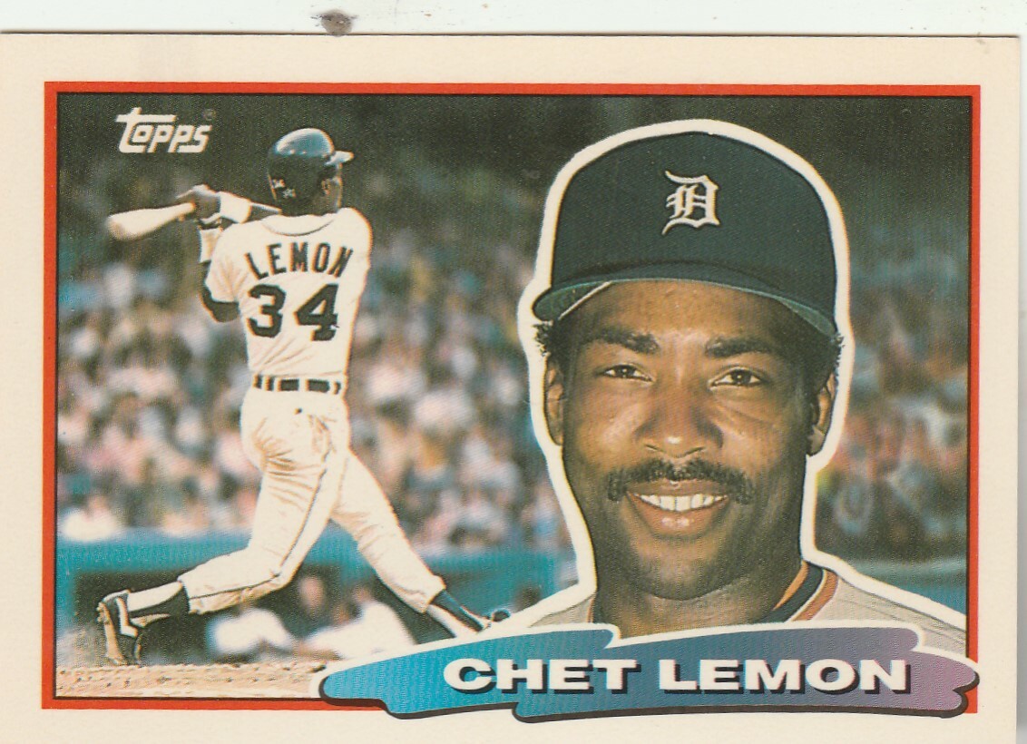 FREE SHIPPING-MINT-1988 Topps Big #147 Chet Lemon TIGERS PLUS BONUS ...