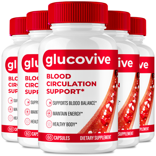 (5 Pack) Glucovive Capsules for Advanced Healthy Circulation & Stable ...