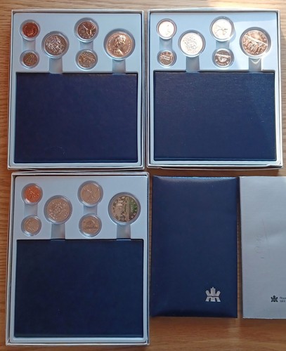Canada Specimen Coin Sets Lot of 4 (1982 1984 1987 1990) Royal Canadian ...