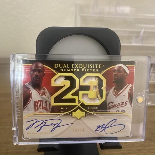 EXQUISITE MICHAEL JORDAN AND LEBRON JAMES PATCH AUTOGRAPH RP 23/23 1/1 ...
