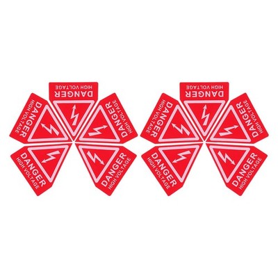 10 Pcs High Voltage Caution Label Danger Warning Sticker Electric ...