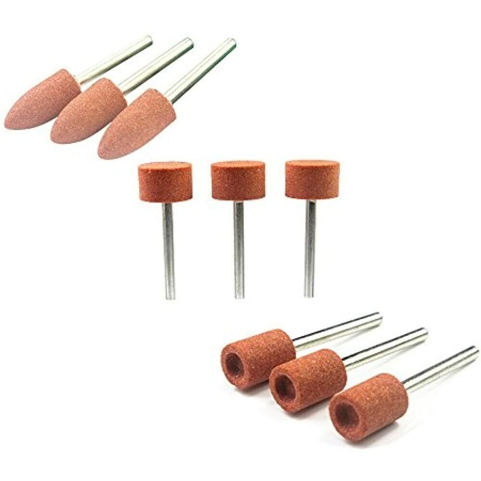 9pcs Abrasive Mounted Stone For Dremel Rotary Tools Grinding Wheel Head ...