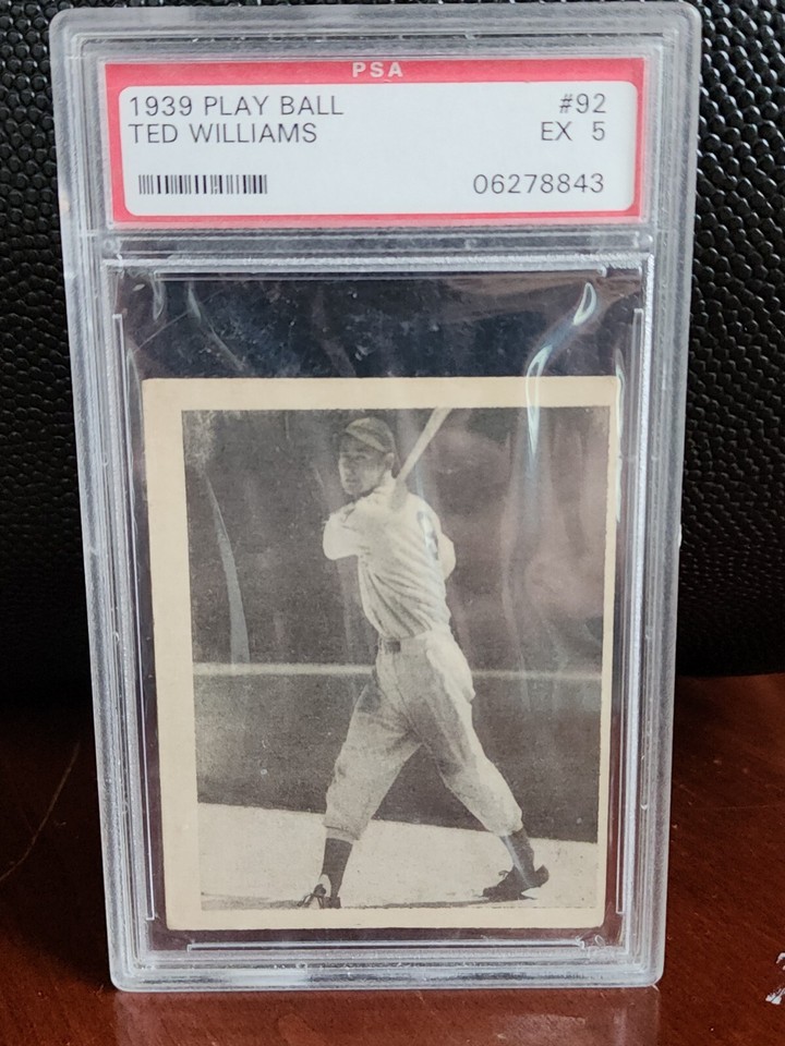 1939 Play Ball #92 TED WILLIAMS Rookie Card PSA 5 Excellent! | eBay