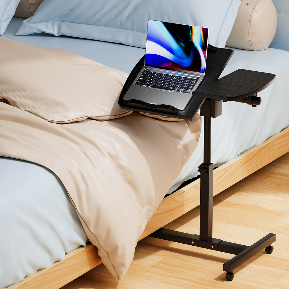 [ROLLING SWIVEL LAPTOP DESK]Stand Up Workstation Adjustable Height ...
