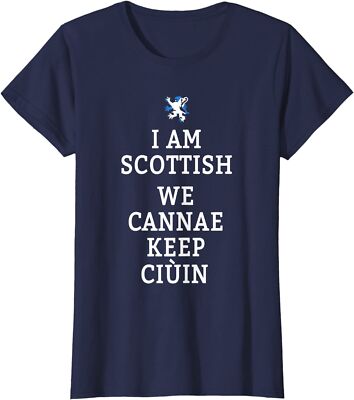 I Am Scottish We Cannae Keep Ciuin Scotland Flag Gift Ladies' Crewneck ...
